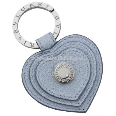 Bvlgari Blue Leather Heart Keychain, Wholesale China Bvlgari Blue ...