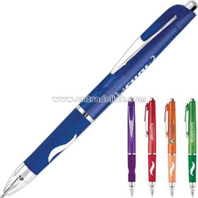 Click mechanism pen with unique style color grip, Wholesale China Click ...