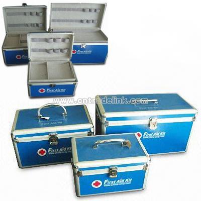 First Aid Box with Aluminum Frame and Embossed Stripe Pattern ...