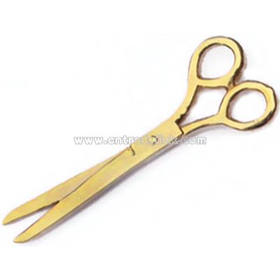 Gold scissors lapel pin, Wholesale China Gold scissors lapel pin