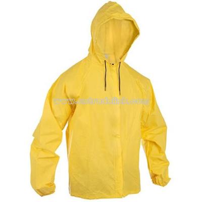 Rainwear Hooded Rain Jacket with Drop Tail, Wholesale China Rainwear ...