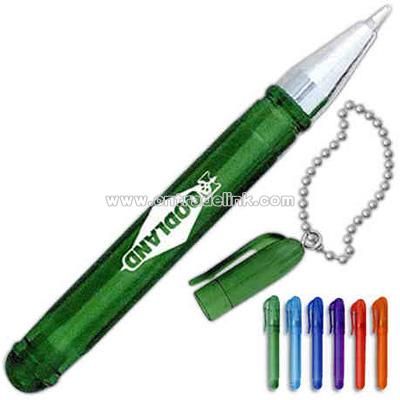 Translucent mini pen with beaded key ring, Wholesale China Translucent ...